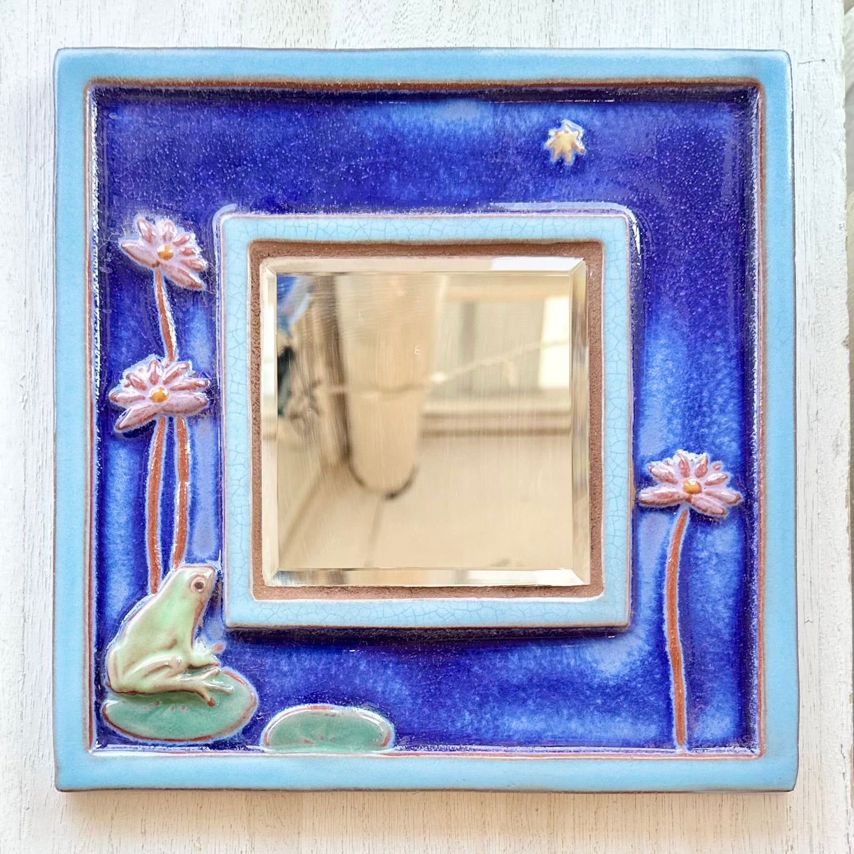 Frog Contemplation Mirror | Valerie's Gallery