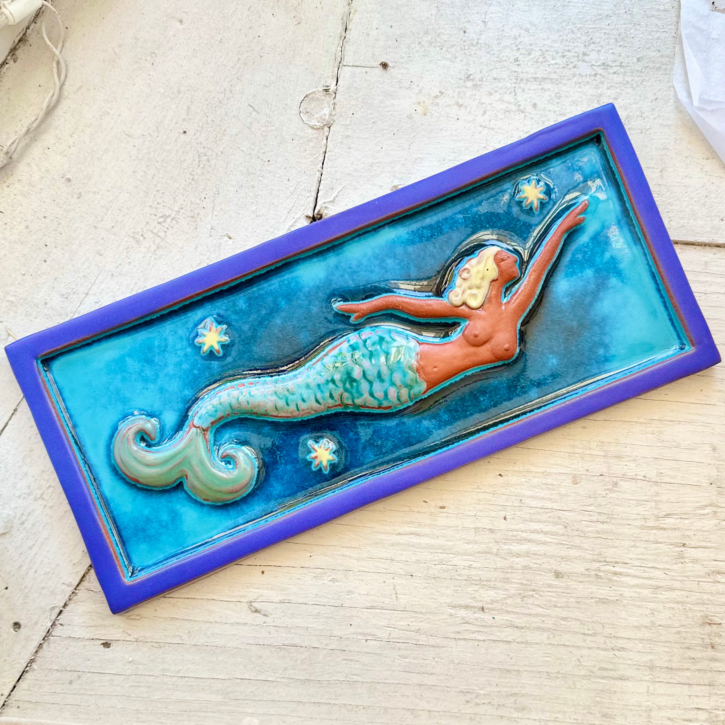 Large Mermaid Tile | Valerie's Gallery