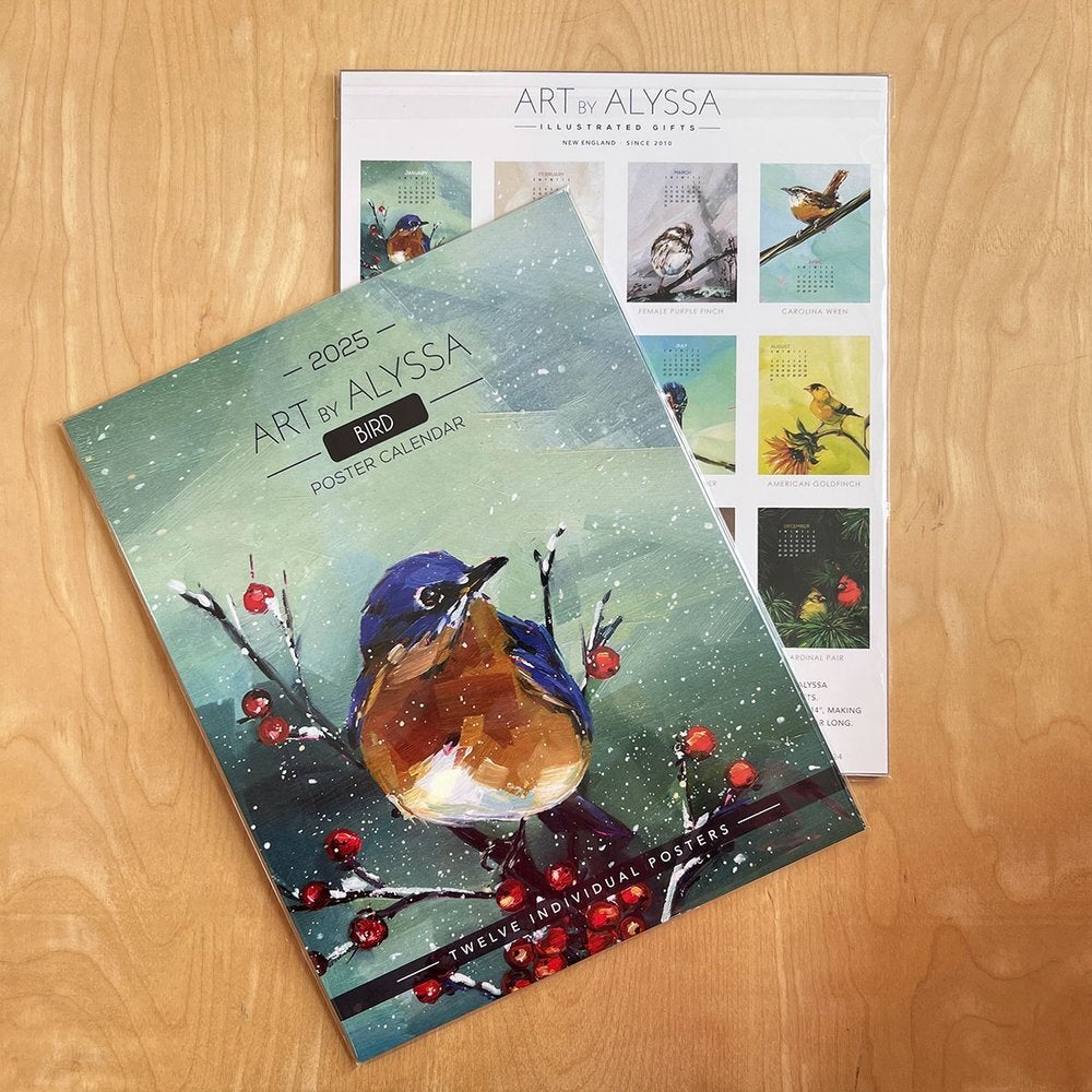 Art by Alyssa 2025 Poster Calendar - Bird | Valerie's Gallery