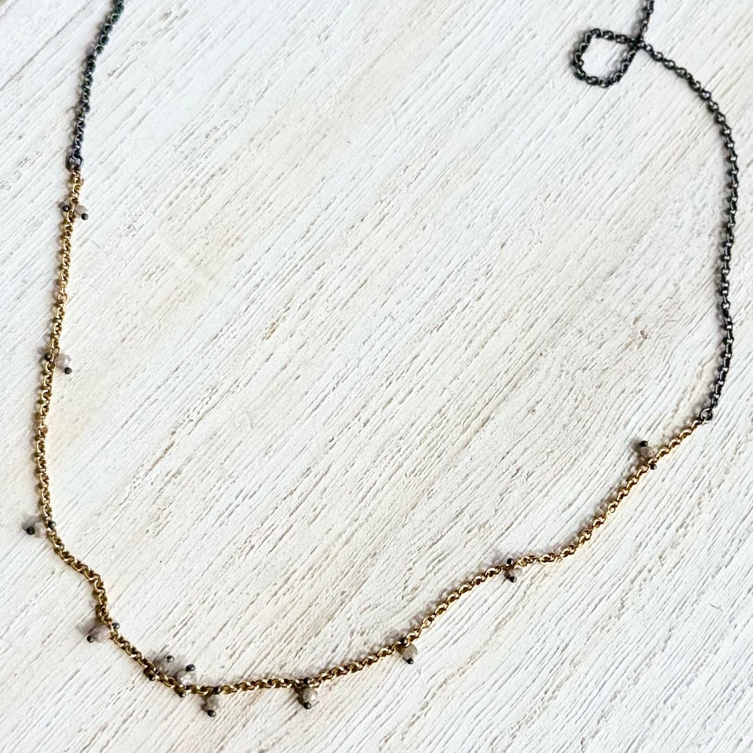 Raw Diamond Split Necklace | Valerie's Gallery