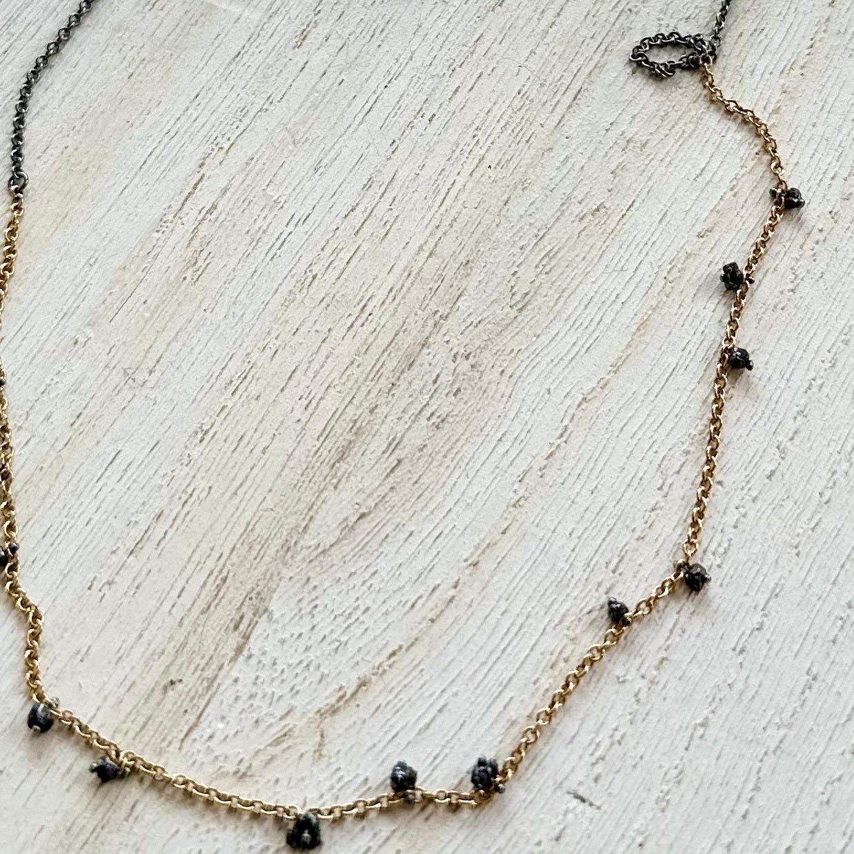 Raw Diamond Split Necklace | Valerie's Gallery
