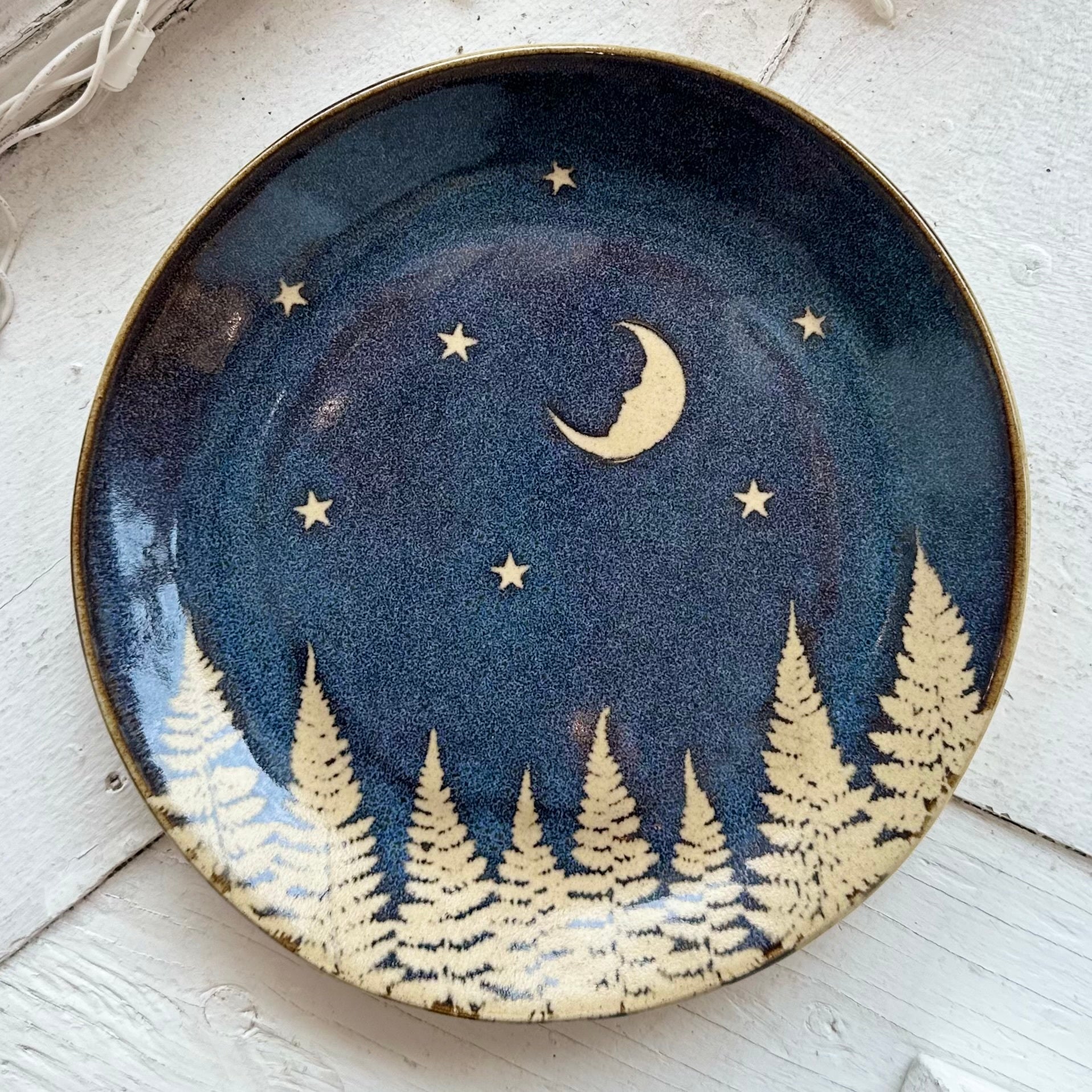 Large Plate - Moon & Stars | Valerie's Gallery