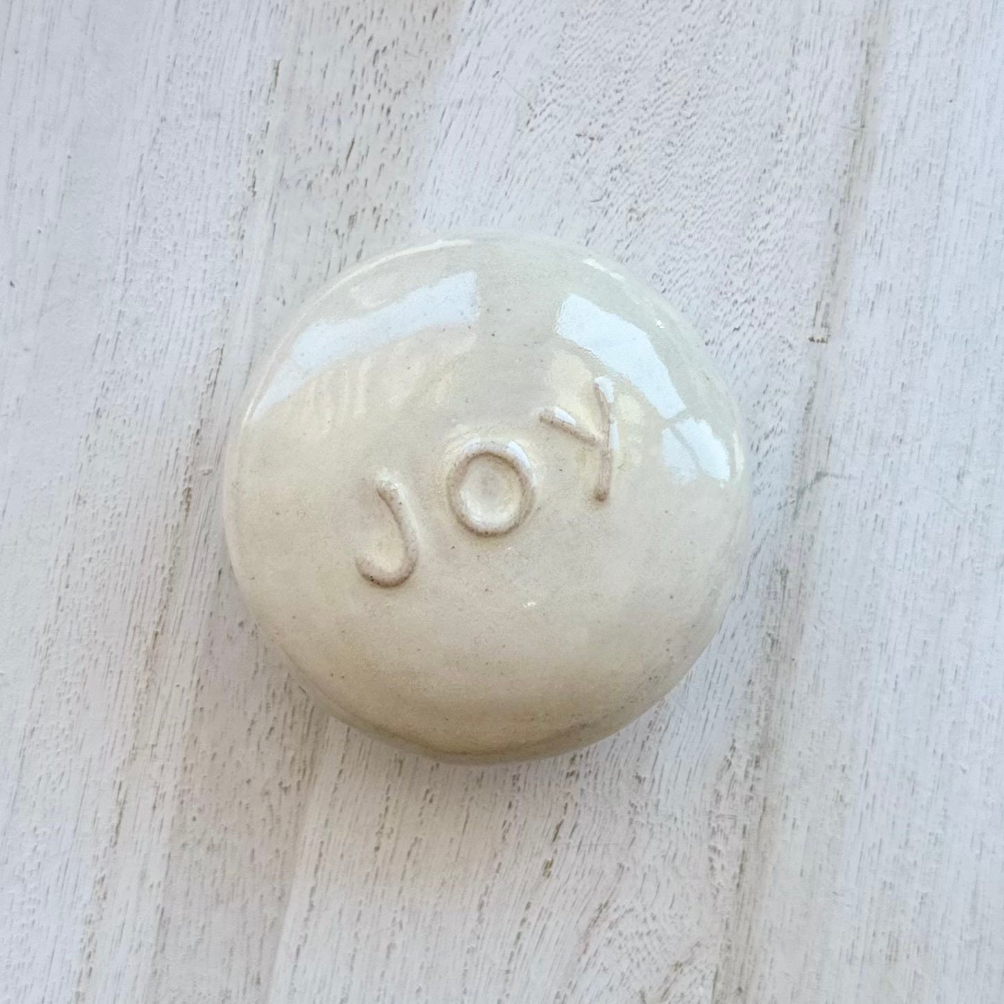Joy Rattle - White | Valerie's Gallery